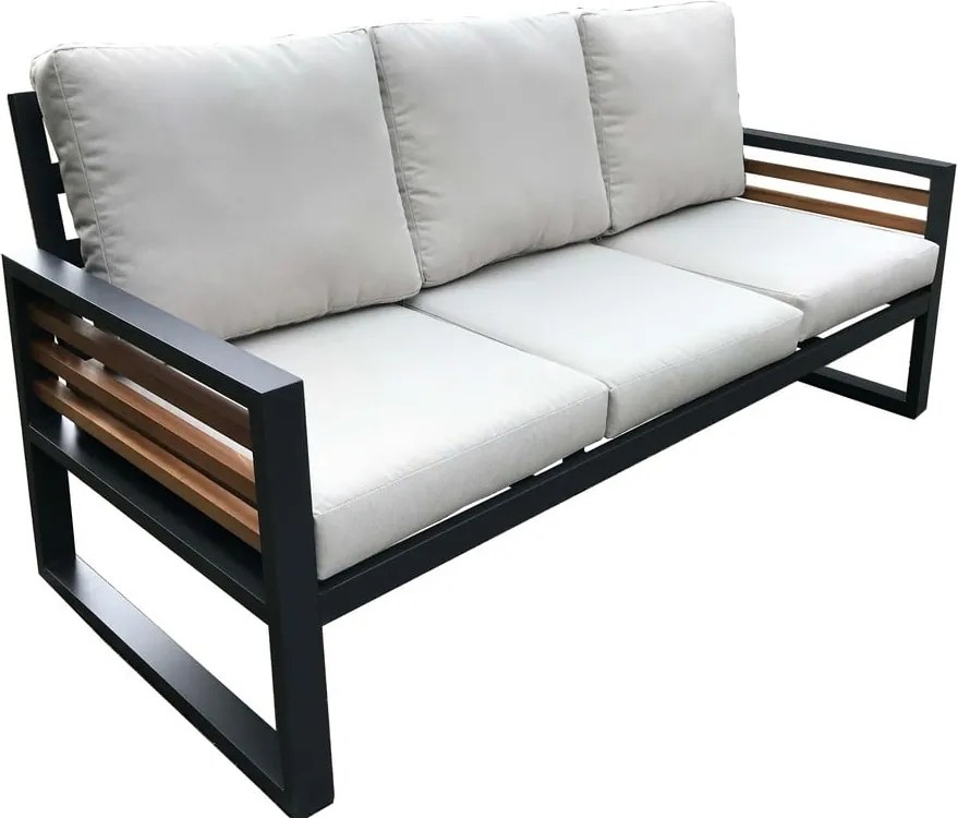 Šedý hliníkový zahradní lounge set pro 5 Colmar – Rojaplast