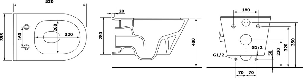 Geberit Kombifix Eco 110.302.00.5 komplet k zazdění se závěsným WC RIMLESS Sapho AVVA 100315 s integrovanou baterií a bidetovou sprškou
