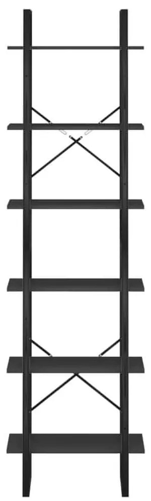 Petromila Úložný regál černý 60 x 30 x 210 cm kompozitní dřevo