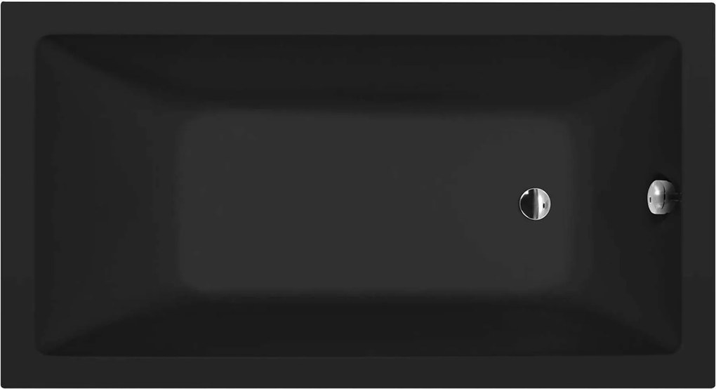 Polysan - Vana 160x80 cm, matná černá 71722.21