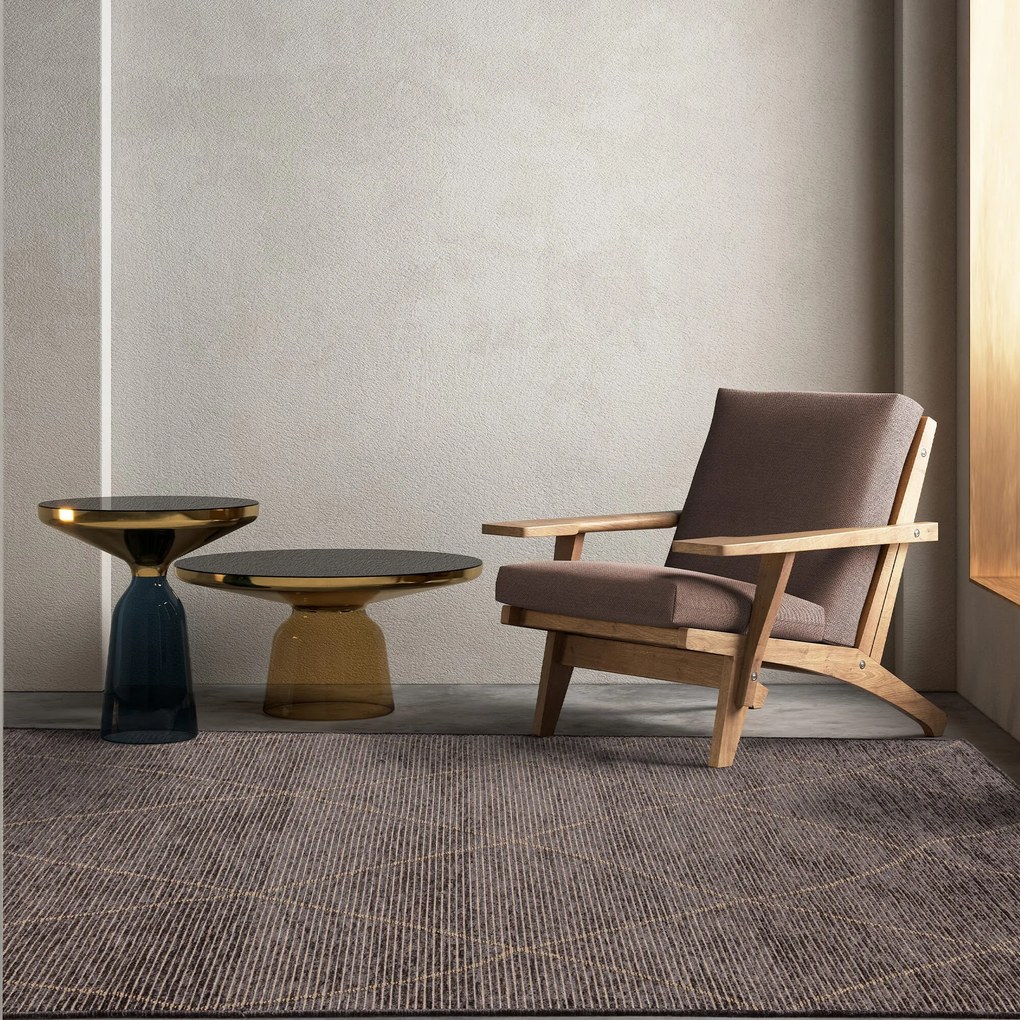Tribeca Design Kusový koberec Fugali Charcoal Rozměry: 120x170 cm