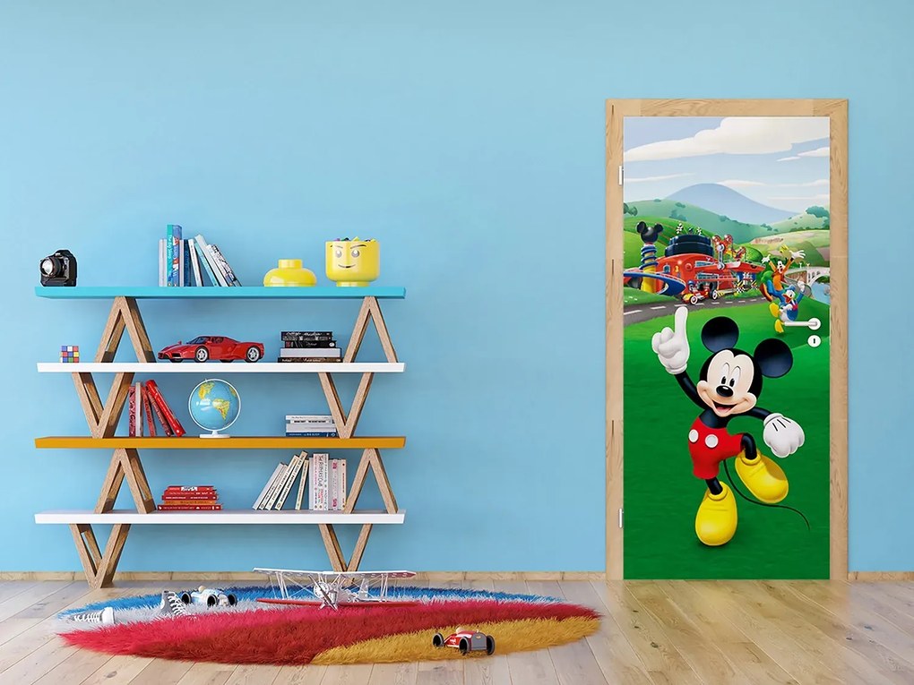 Dětská vliesová fototapeta na zed' Mickey Mouse Nahoru, Disney | 90 x 202 cm | DFTDNV 5480