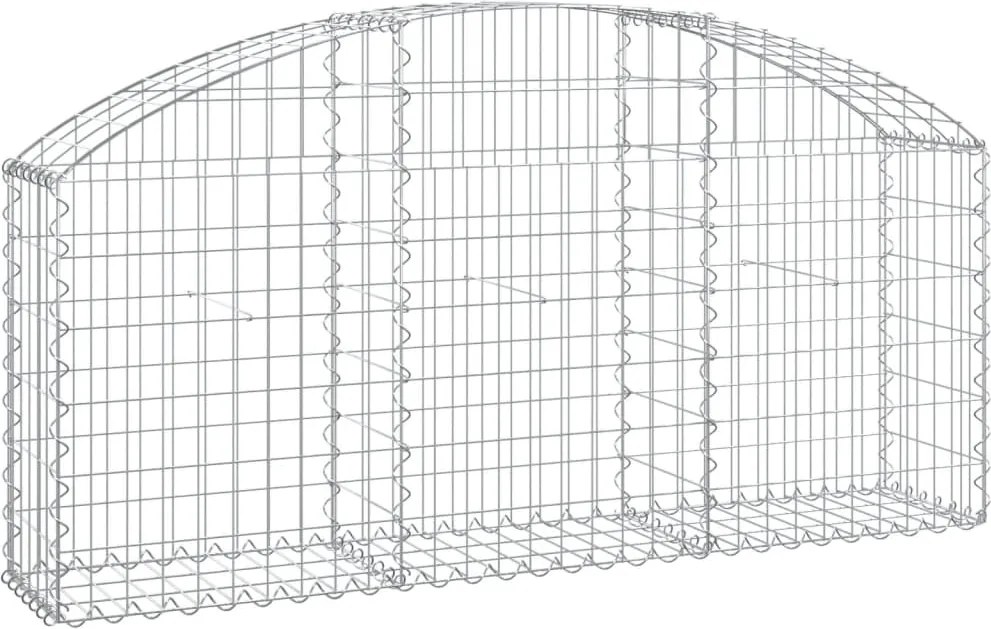 Klenutý gabionový koš 150 x 30 x 60/80 cm pozinkované železo 153443