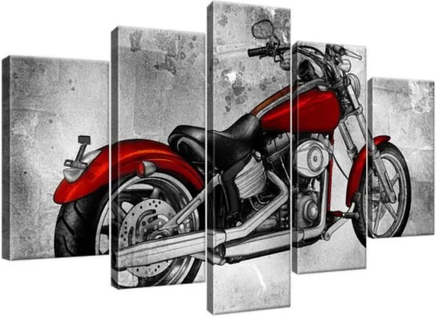 Tištěný obraz Červená motorka 100x63cm 1928A_5D