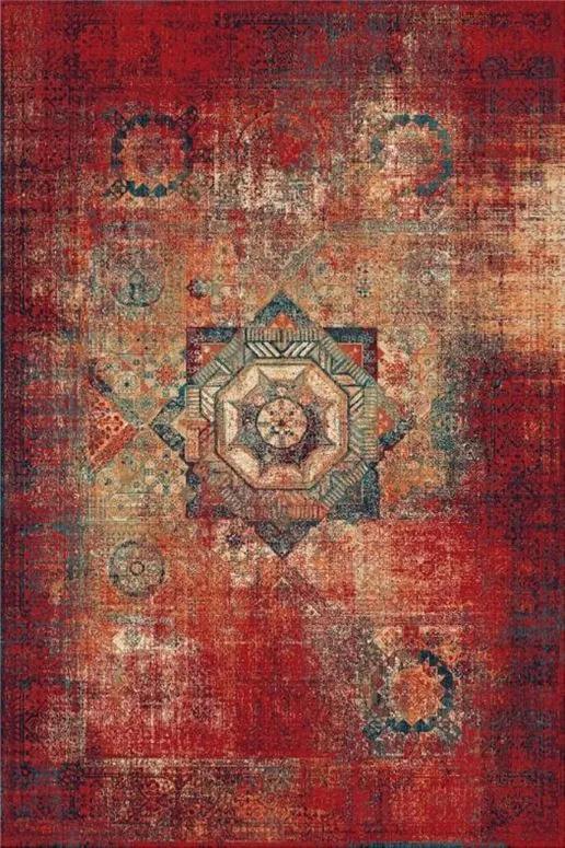Kusový koberec vlněný Agnella Isfahan Baszra Bordó červený Rozměr: 200x300 cm