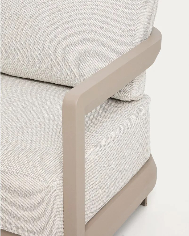 Béžový/taupe hliníkový zahradní lounge set pro 3 osoby Nerano – Kave Home