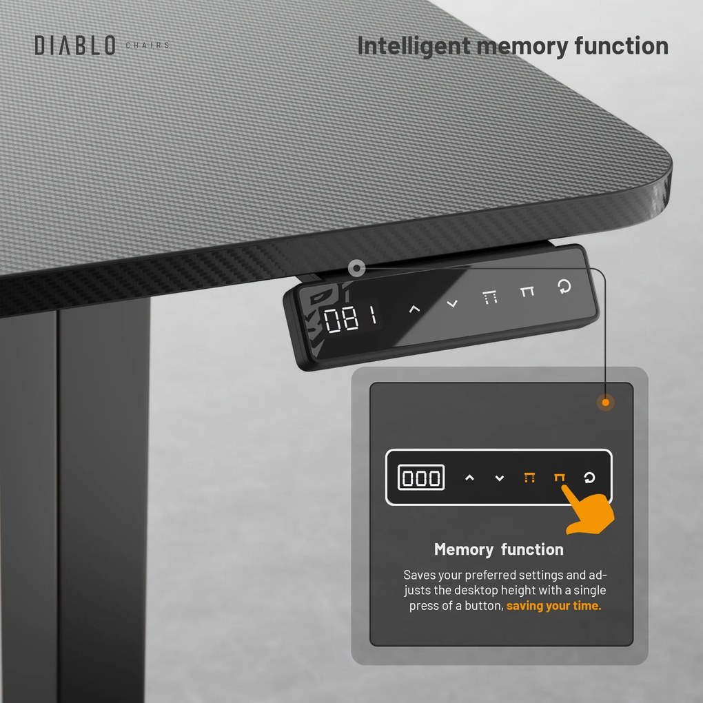 Elektricky výškově nastavitelný stůl 140 cm černý: Diablo X-Tensio 1400