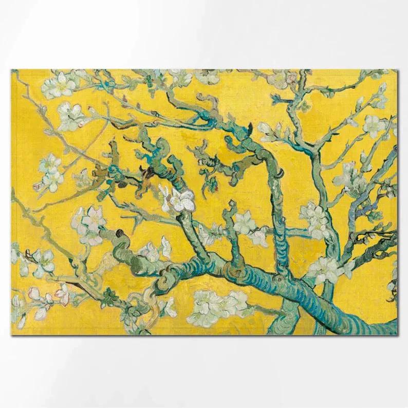 Lenbutik Prostírání Vincent Van Gogh Almond Blossom verze žlutá