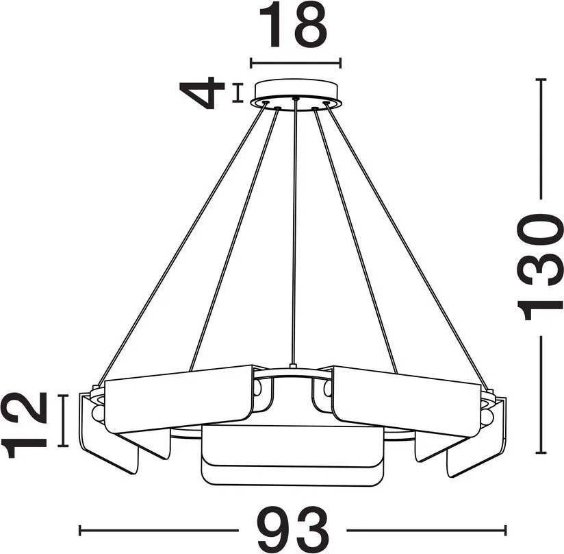 Krémové/v mosazné barvě LED stmívatelné závěsné svítidlo v dekoru mramoru ø 93 cm Aider – Nova Luce