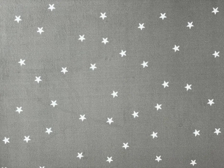 Vopi | Dětský koberec Hvězdička šedá - 80 x 250 cm
