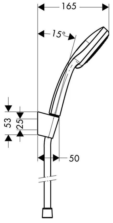 Hansgrohe Croma 100, sprchový set Vario s hadicí 1600 mm, chromová, HAN-27594000