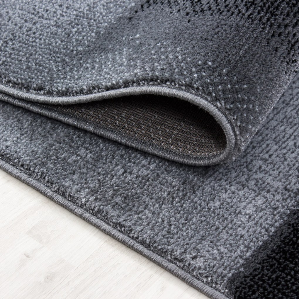 Ayyildiz, Kusový koberec Parma 9240 black, 80x300, šedá, chodba / předsíň