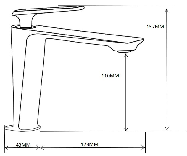 Mexen Ares umyvadlová baterie, chromová, 744100-00