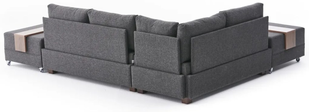 Hanah Home Rohová pohovka FLY antracit levá 280 cm 825BLC2668