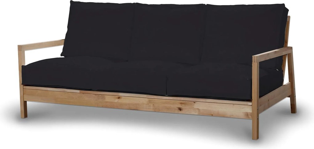 Potah na pohovku IKEA  Lillberg 3-místná nerozkládací barva černá látka pletený vzor
