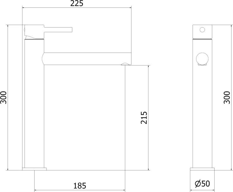 Mexen Elba vysoká umyvadlová baterie, chrom - 74110-00