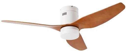 ZEVENTI - LED Stropní ventilátor PADUA LED/18W/230V Wi-Fi Tuya bílá/hnědá + DO