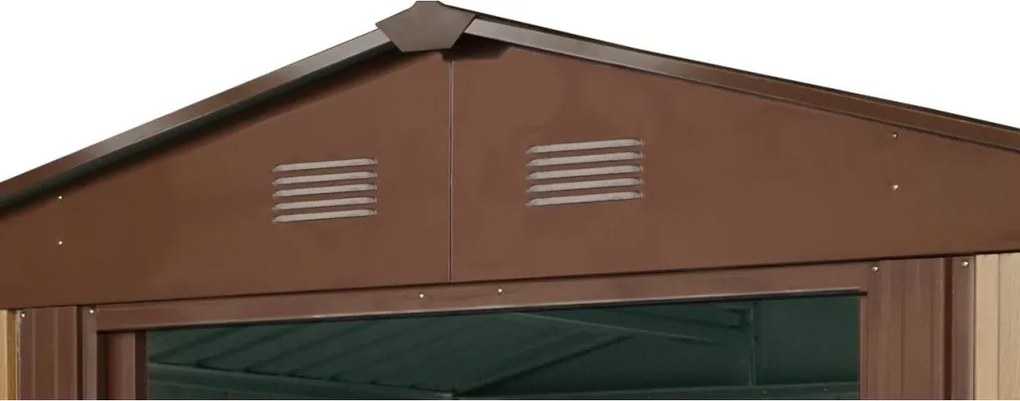 Zahradní domek BestBerg ZDB-7D / 7,2 m² / 301 x 238 x 214 cm / dekor dřevo/hnědá