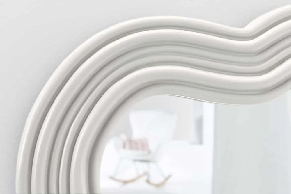Designové nástěnné zrcadlo Mahealani 100 cm bílé