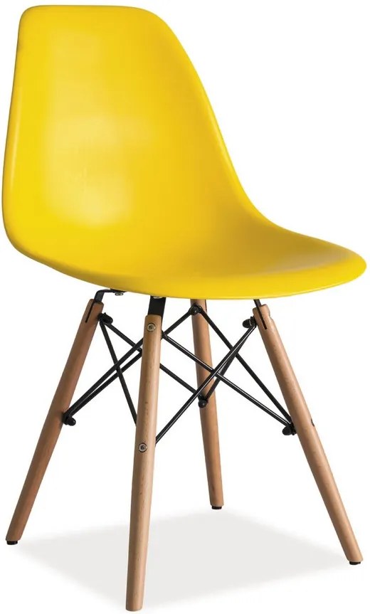Jídelní židle ve žluté barvě KN166