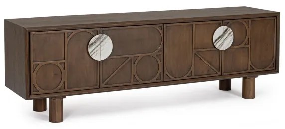 BIZZOTTO Dřevěný TV stolek HEMMING hnědý 55x170 cm 0747471