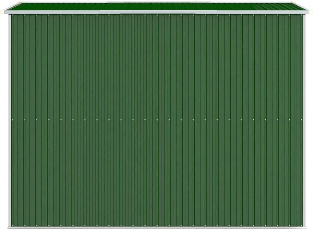 Zahradní kůlna zelená 192x274x223 cm pozinkovaná ocel 3147428