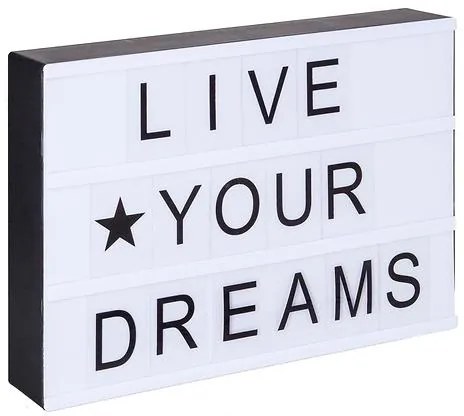 Dekorace Light Box - Live Your Dreams
