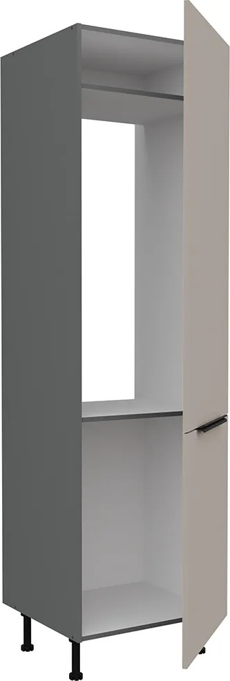 Kuchyňská linka ARIA ta | 300 + 180 cm | UNI dvířka | výška 251 cm | EXTRA VYSOKÁ | ANTIFINGER povrch | antracit/béžová