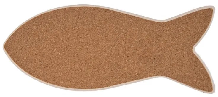 Modrý keramický podtácek / prkýnko ve tvaru ryby – 12x30 cm