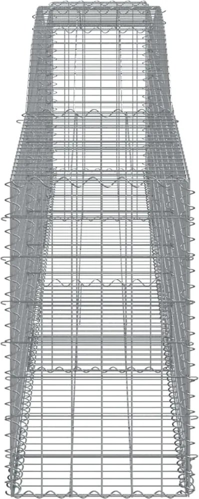 Klenuté gabionové koše 25ks 400x50x80/100 cm pozinkované železo 3146994