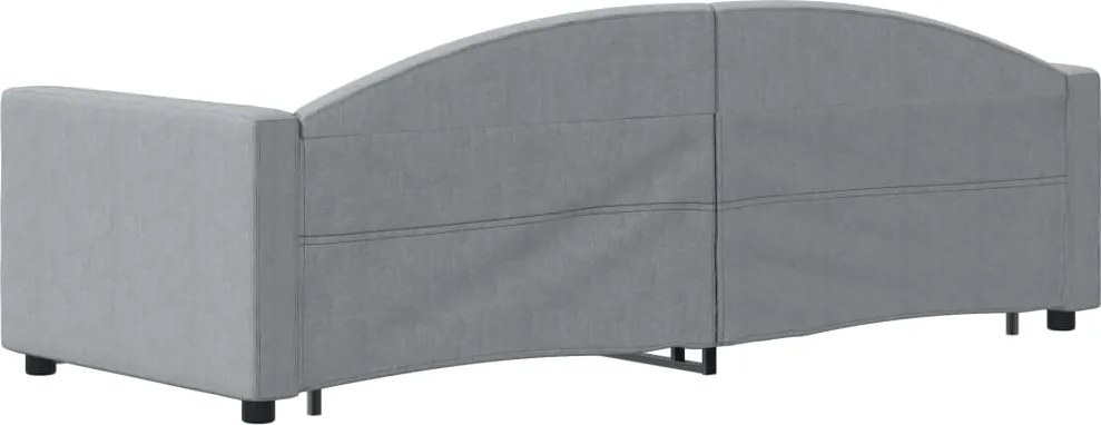 Válenda s přistýlkou světle šedá 80 x 200 cm textil 3197183