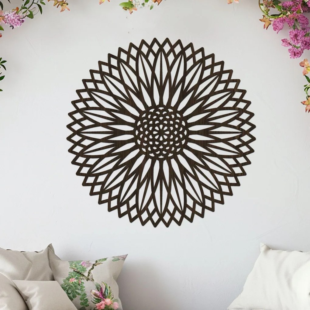 dřevo života Dřevěná mandala DŮVĚRY Zvolte rozměr (cm): 40x40, Zvolte barvu dekoru: Černá