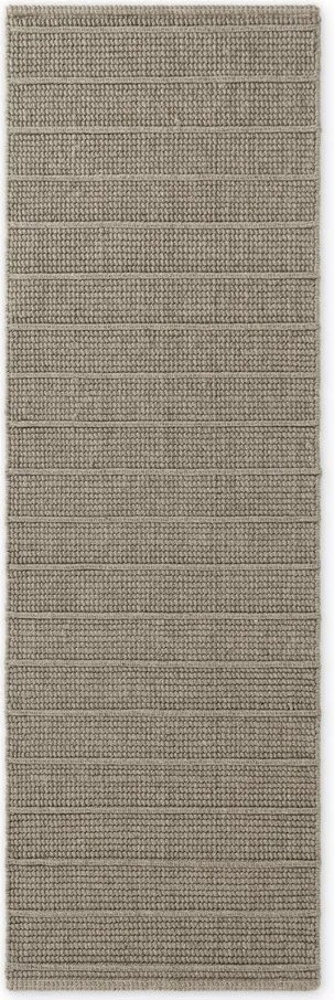 Šedý ručně tkaný vlněný běhoun 80x250 cm Camden Parker – Ted Baker