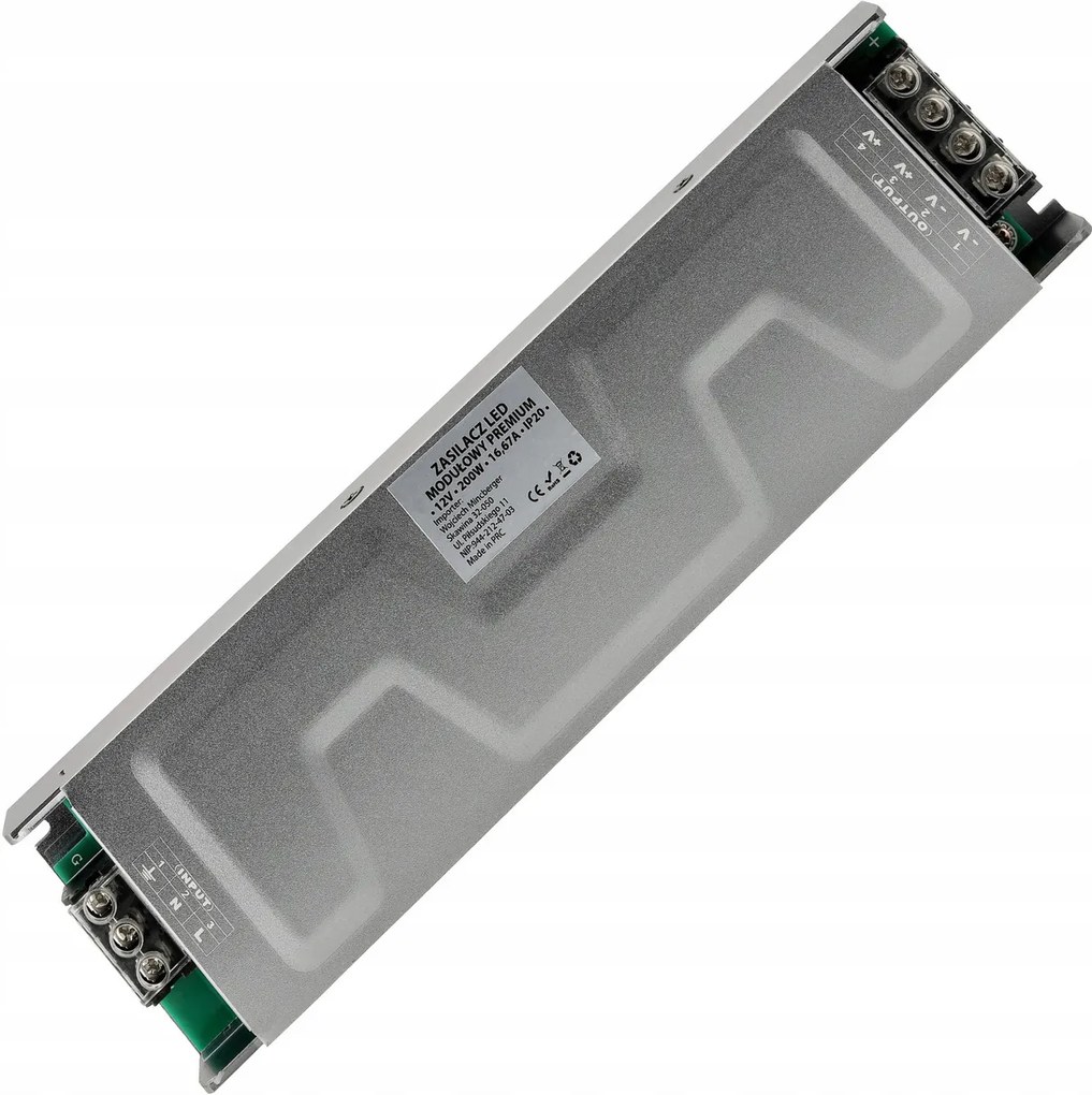 BERGE Prémiový modulární LED zdroj 12V - 200W - 16A - IP20