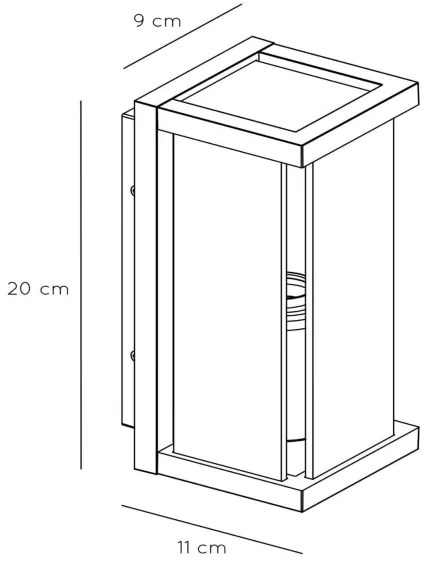 Lucide 27885/01/30 - Venkovní nástěnné svítidlo CLAIRE 1xE27/15W/230V IP54 černá