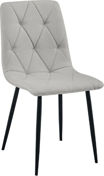 Šedá židle LIBRA PLATINUM GREY s černými nohami