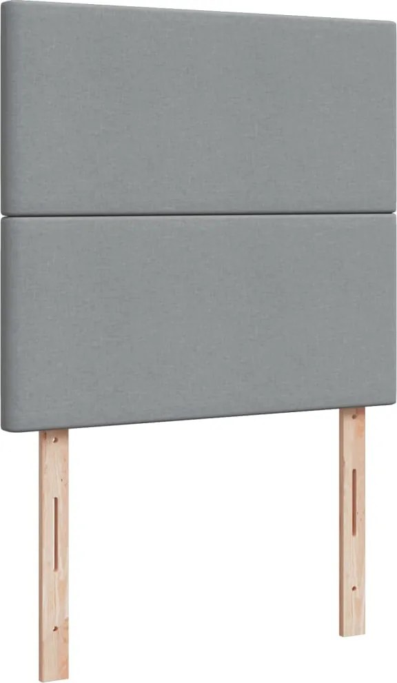 Box spring postel s matrací světle šedá 90x190 cm textil 3291128