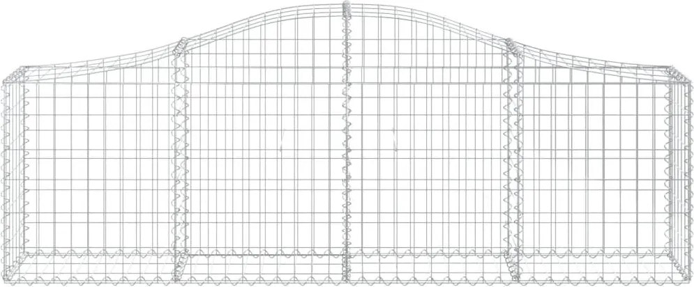 Klenutý gabionový koš 200 x 30 x 60/80 cm pozinkované železo 153383