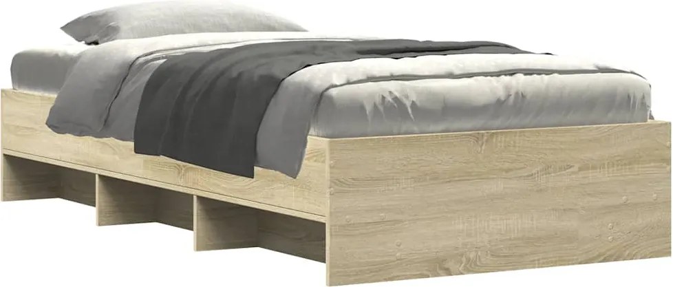 Rám postele bez matrace dub sonoma 100x200 cm kompozitní dřevo 3295669