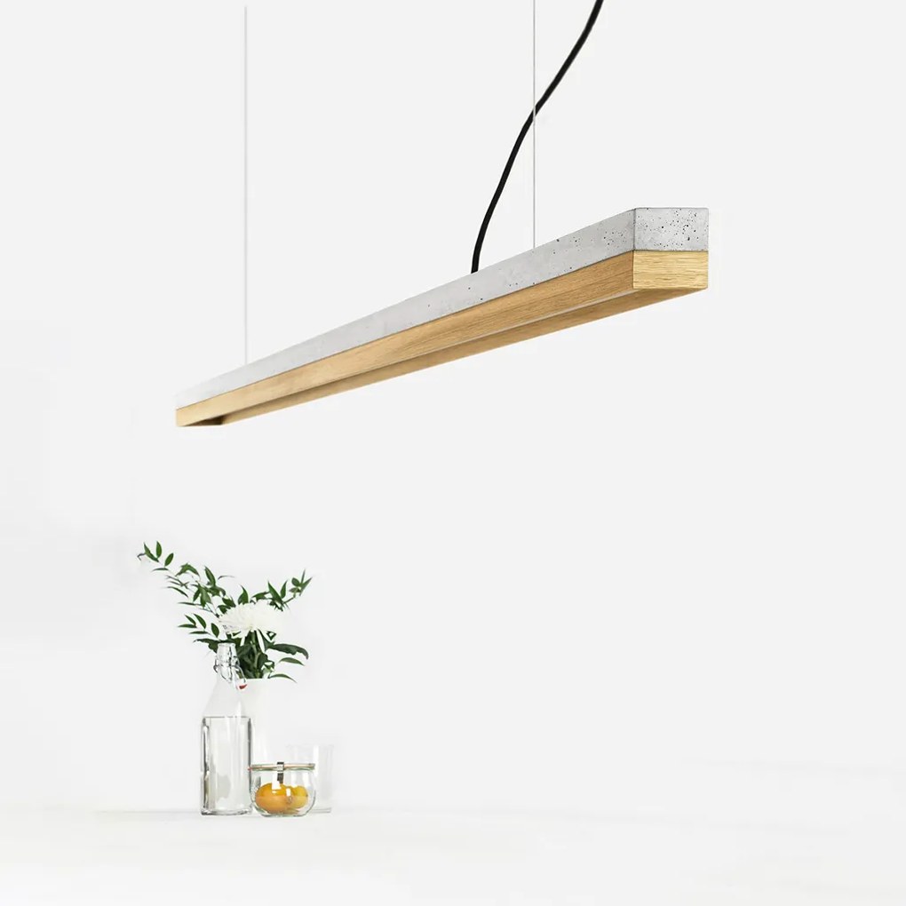 Designové lineární svítidlo z výjimečných materiálů C3 light 182 cm  Designové lineární svítidlo z výjimečných materiálů C3 light 182 cm Dekor: Dubové…