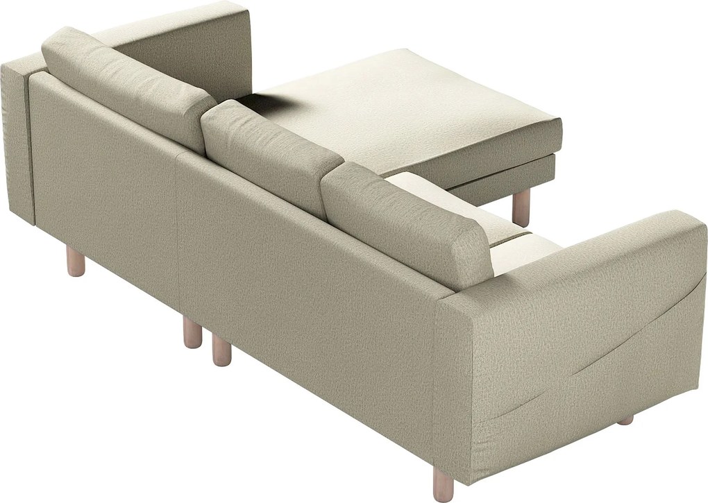 Potah na pohovku IKEA Norsborg 3-místná se šezlongem barva béžová látka pletený vzor