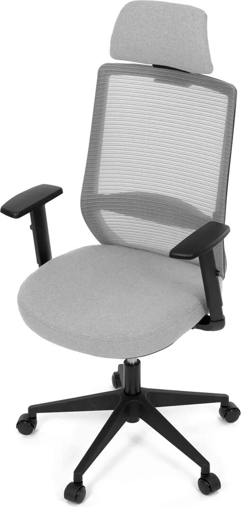 Ergonomická kancelářská židle AURELIE - šedá síťovina