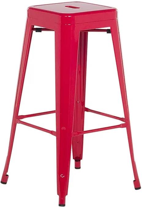 Červená barová židle 76 cm - CABRILLO