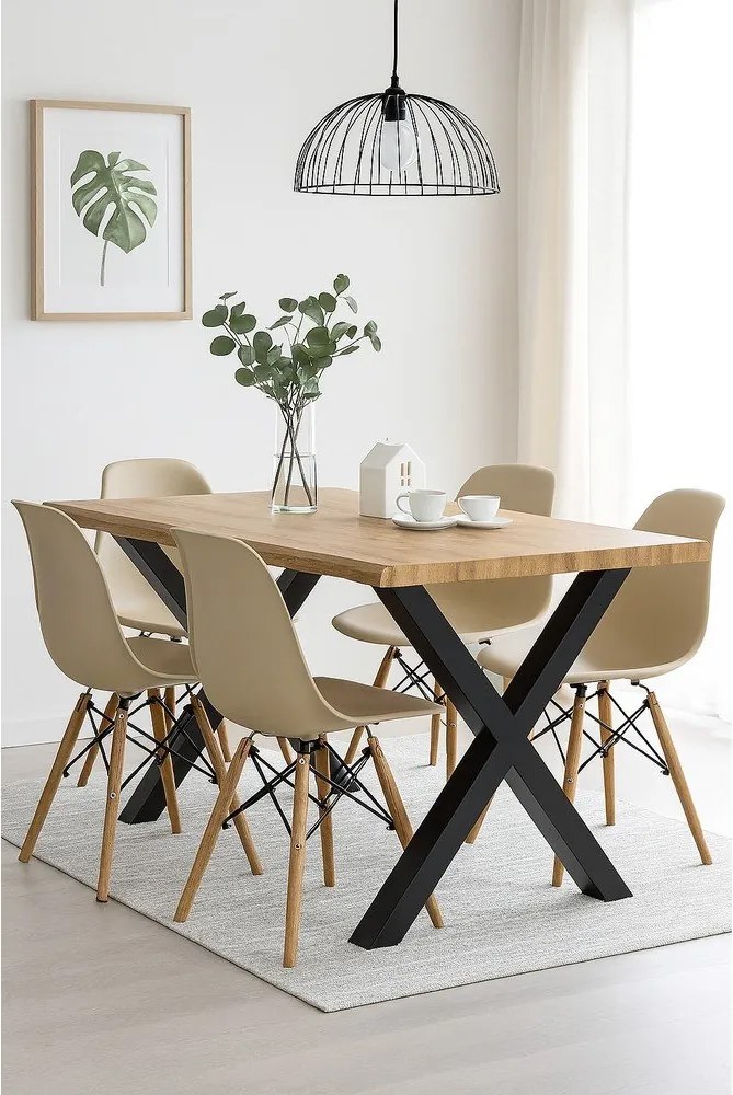 Jídelní stůl v dekoru dubu 90x160 cm Kora – Bonami Essentials