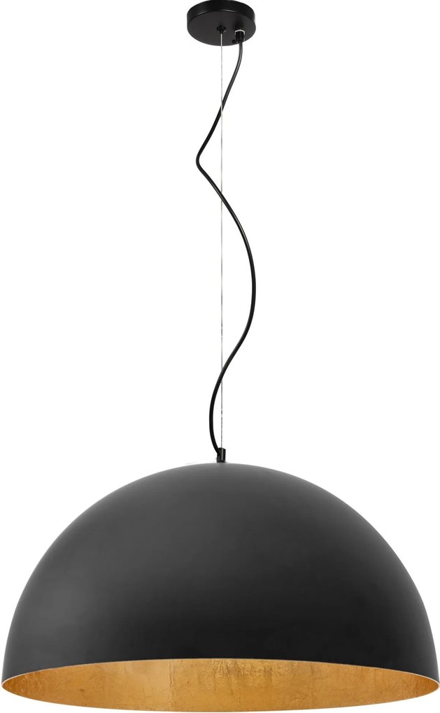 Toolight - Stropní lampa závěsná kovová miska 50cm 1xE27, černá, OSW-05011
