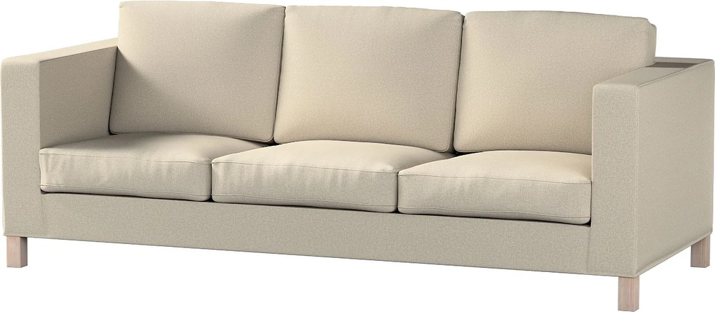 Potah na pohovku IKEA  Karlanda 3-místná nerozkládací, krátký barva béžová látka pletený vzor