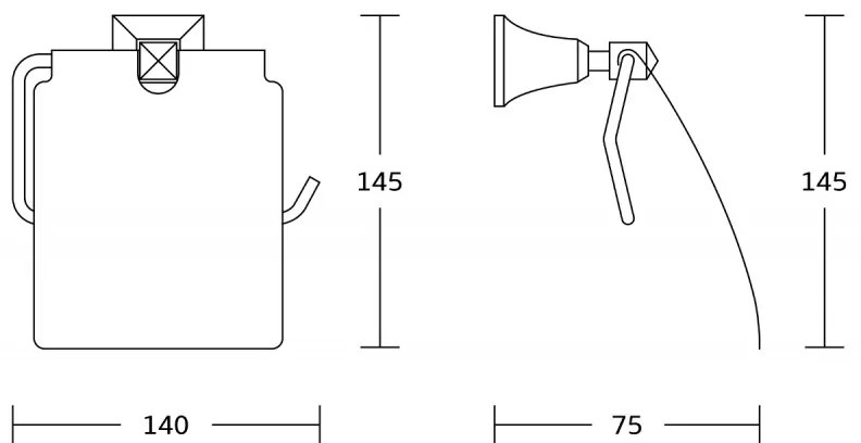Mexen Dalia držák na toaletní papír, chromová, 7017333-00