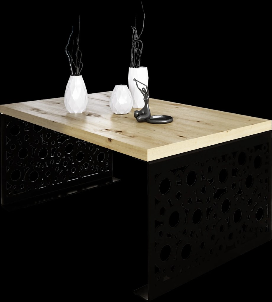 Konferenční stolek RINA 100x60 Hlavní barva: Černá, Další barva: Beton