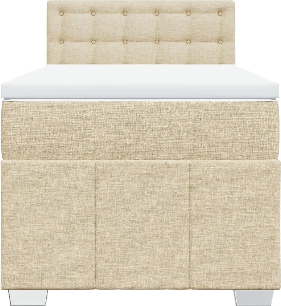 Box spring postel s matrací krémová 80 x 200 cm textil 3289214