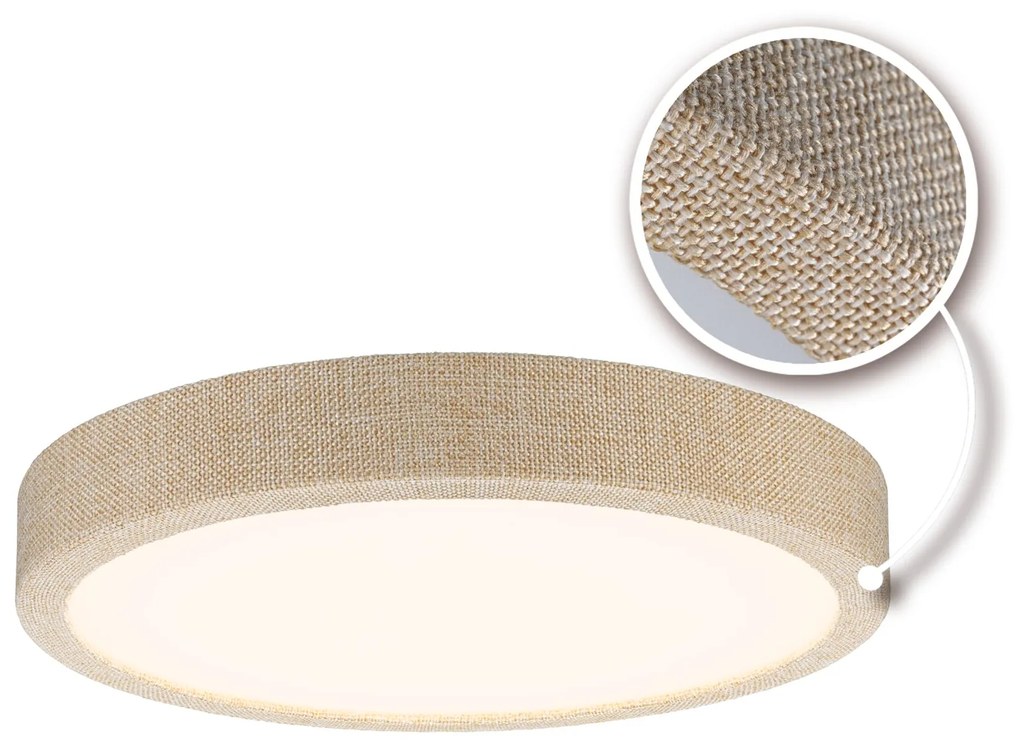 Paulmann 71052 Cosara, textilní stropní svítidlo s korónou, 15W LED 3000K, průměr 30cm, béžová, IP44